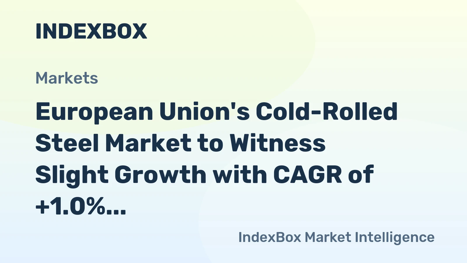 European Union's Cold-Rolled Steel Market to Witness Slight Growth with CAGR of +1.0% by 2035
