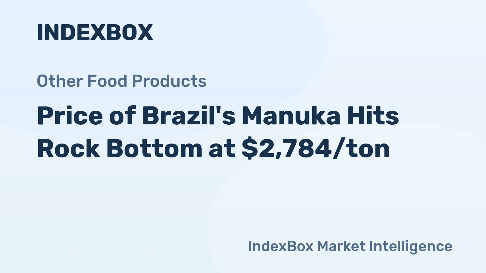 Price of Brazil's Manuka Hits Rock Bottom at $2,784/ton