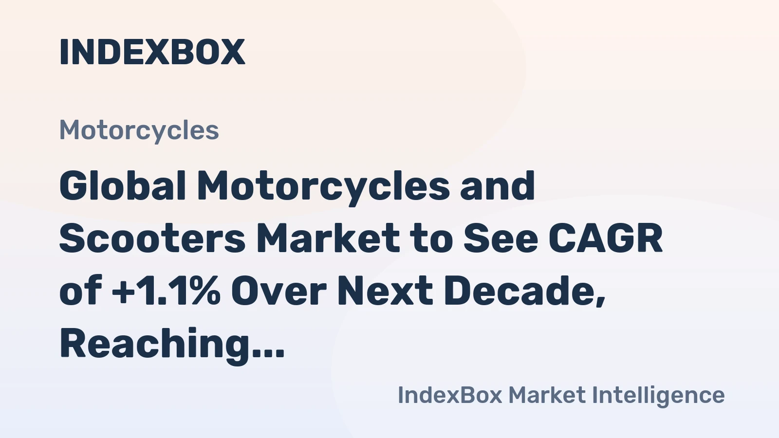 Global Motorcycles and Scooters Market to See CAGR of +1.1% Over Next Decade, Reaching 118M Units by 2035