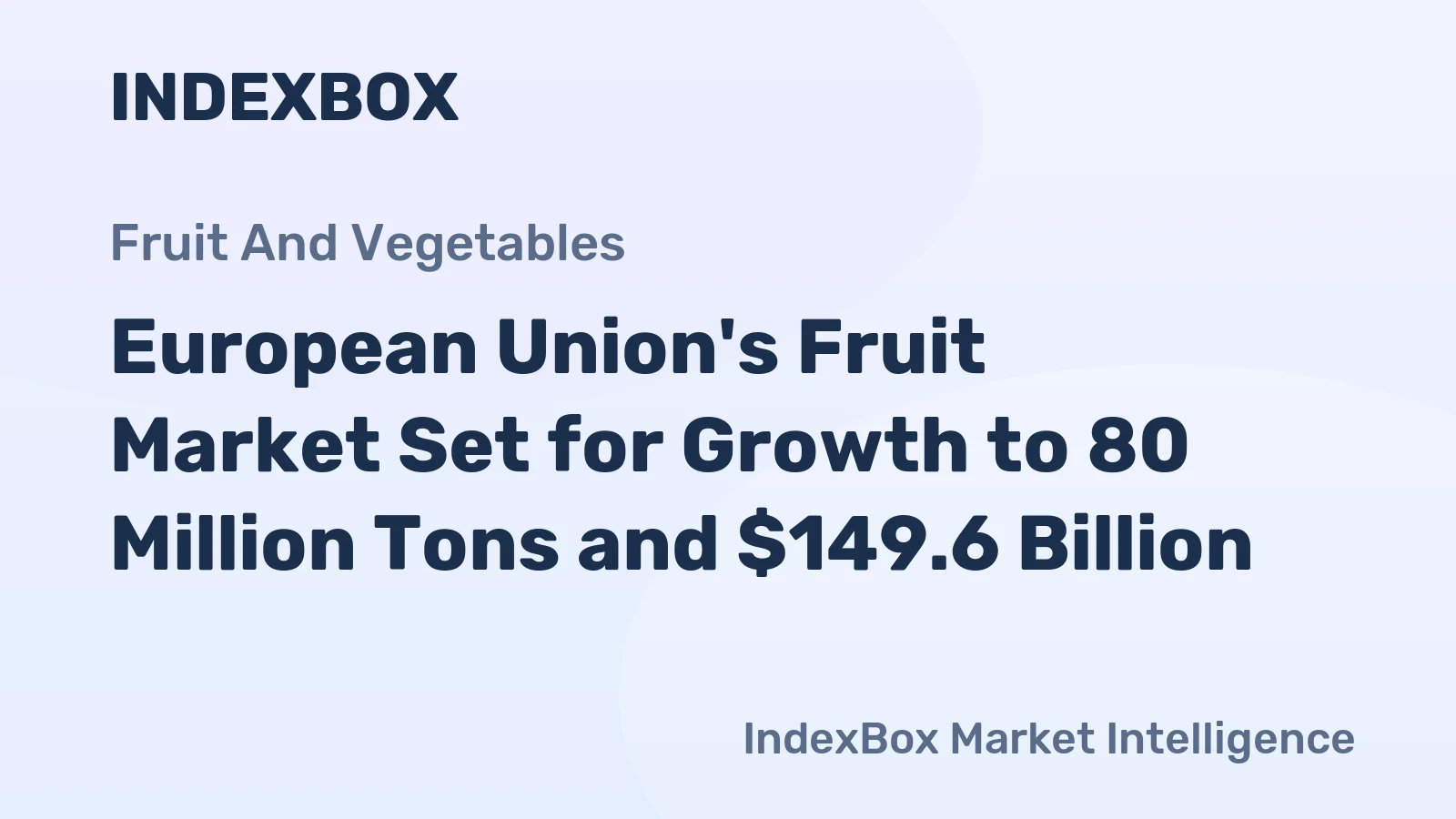European Union's Fruit Market Set for Growth to 80 Million Tons and $149.6 Billion