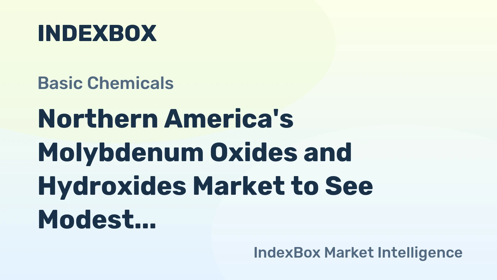 Northern America's Molybdenum Oxides and Hydroxides Market to See Modest Growth With a 1.3% CAGR