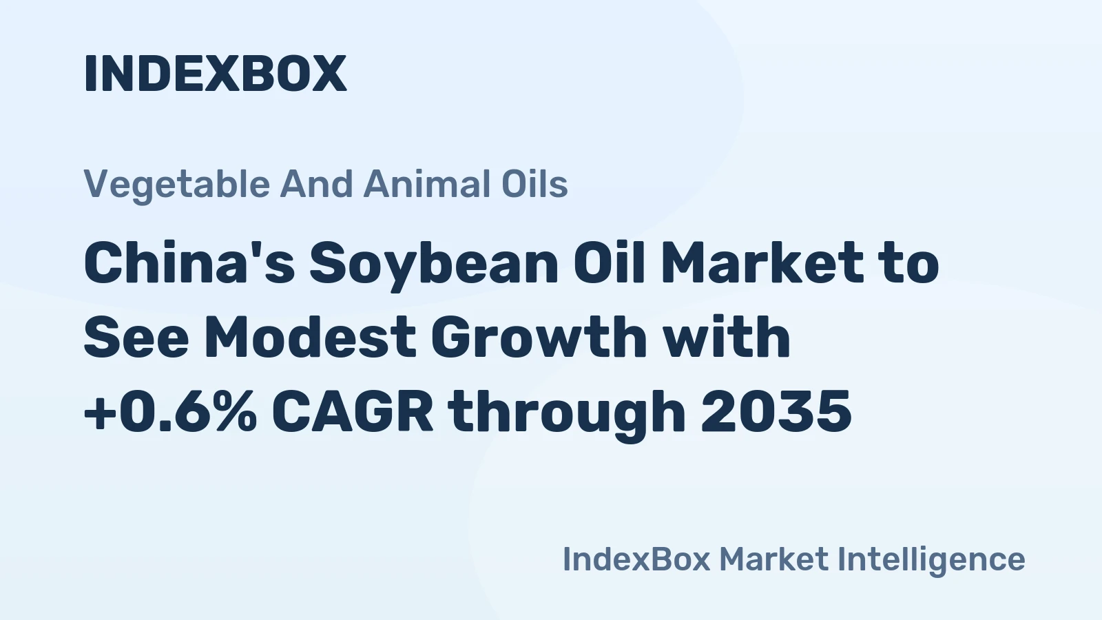 China's Soybean Oil Market to See Modest Growth with +0.6% CAGR through 2035