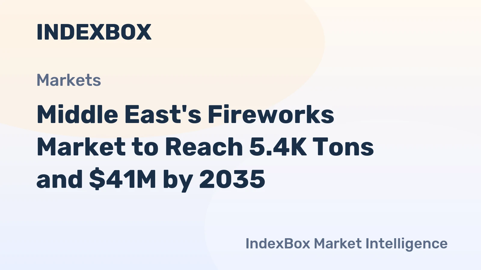 Middle East's Fireworks Market to Reach 5.4K Tons and $41M by 2035