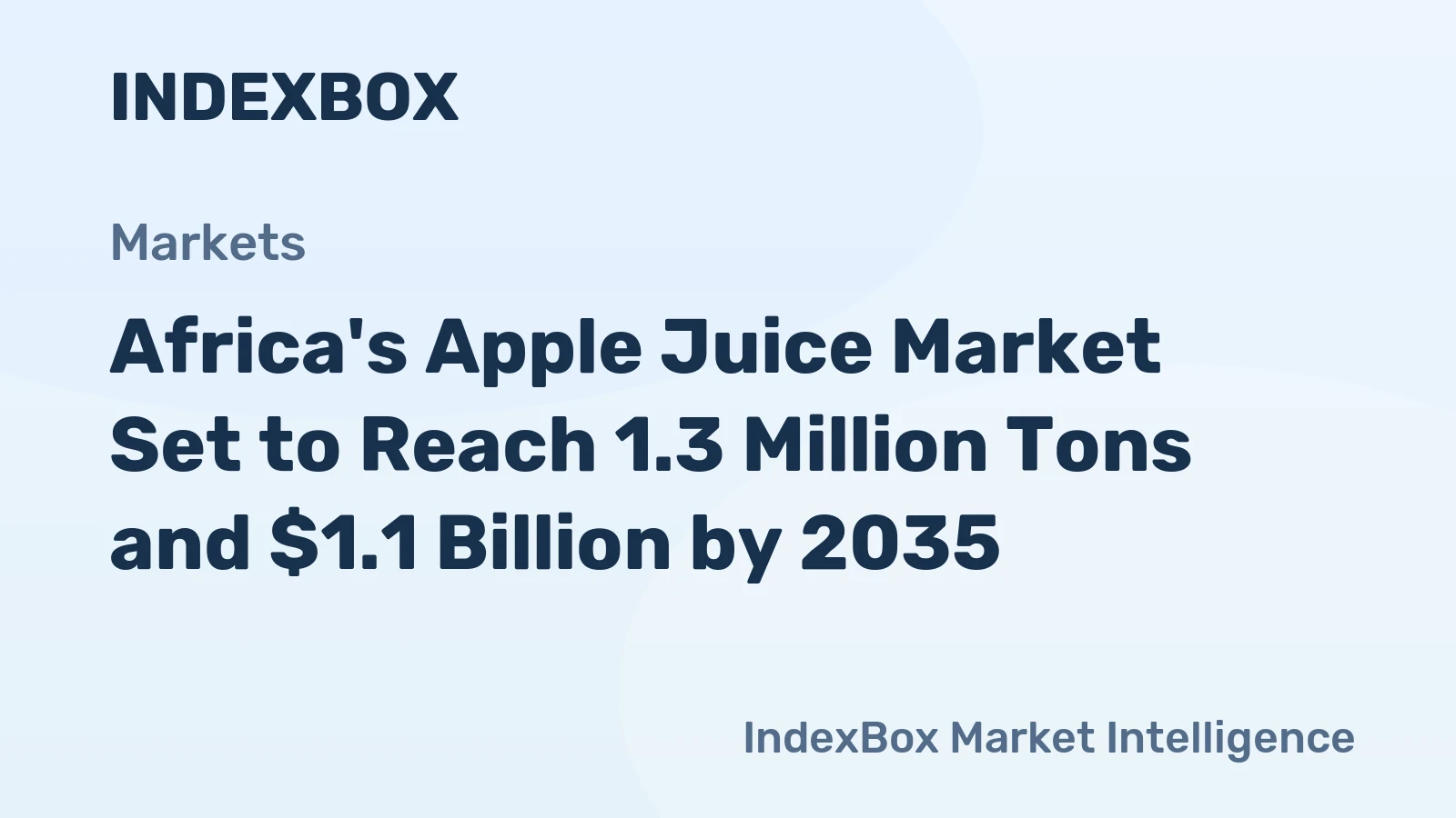 Africa's Apple Juice Market Set to Reach 1.3 Million Tons and $1.1 Billion by 2035