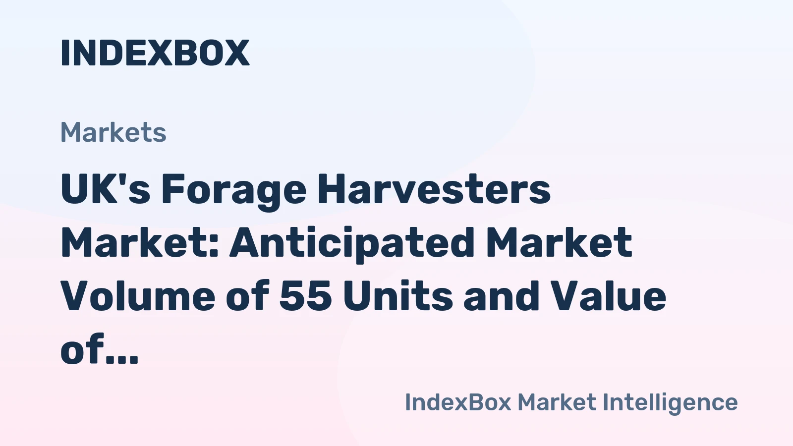 UK's Forage Harvesters Market: Anticipated Market Volume of 55 Units and Value of $3.8M by 2035