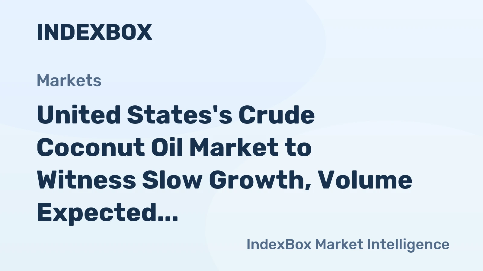 United States's Crude Coconut Oil Market to Witness Slow Growth, Volume Expected to Reach 182K tons by 2035