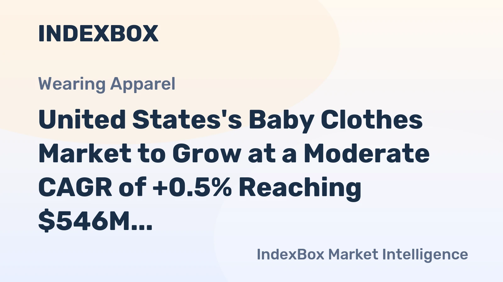 United States's Baby Clothes Market to Grow at a Moderate CAGR of +0.5% Reaching $546M by 2035