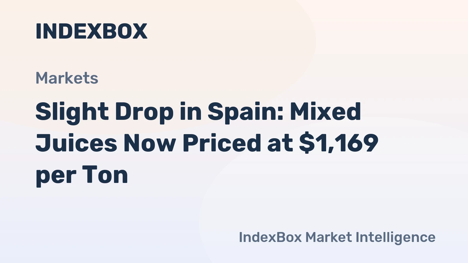 Slight Drop in Spain: Mixed Juices Now Priced at $1,169 per Ton
