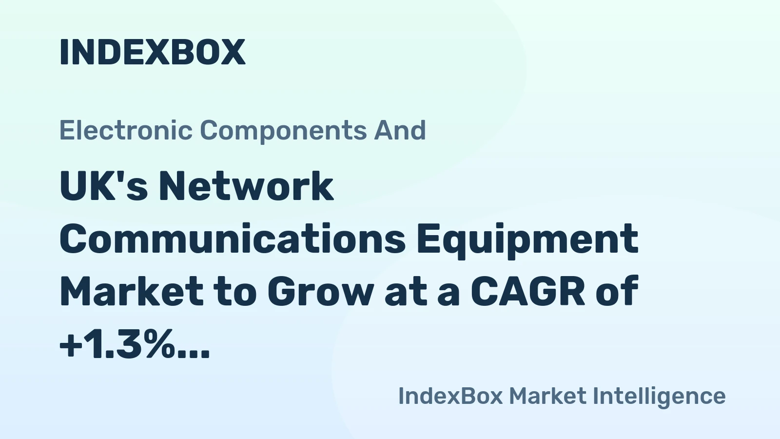 UK's Network Communications Equipment Market to Grow at a CAGR of +1.3% Over Next Decade