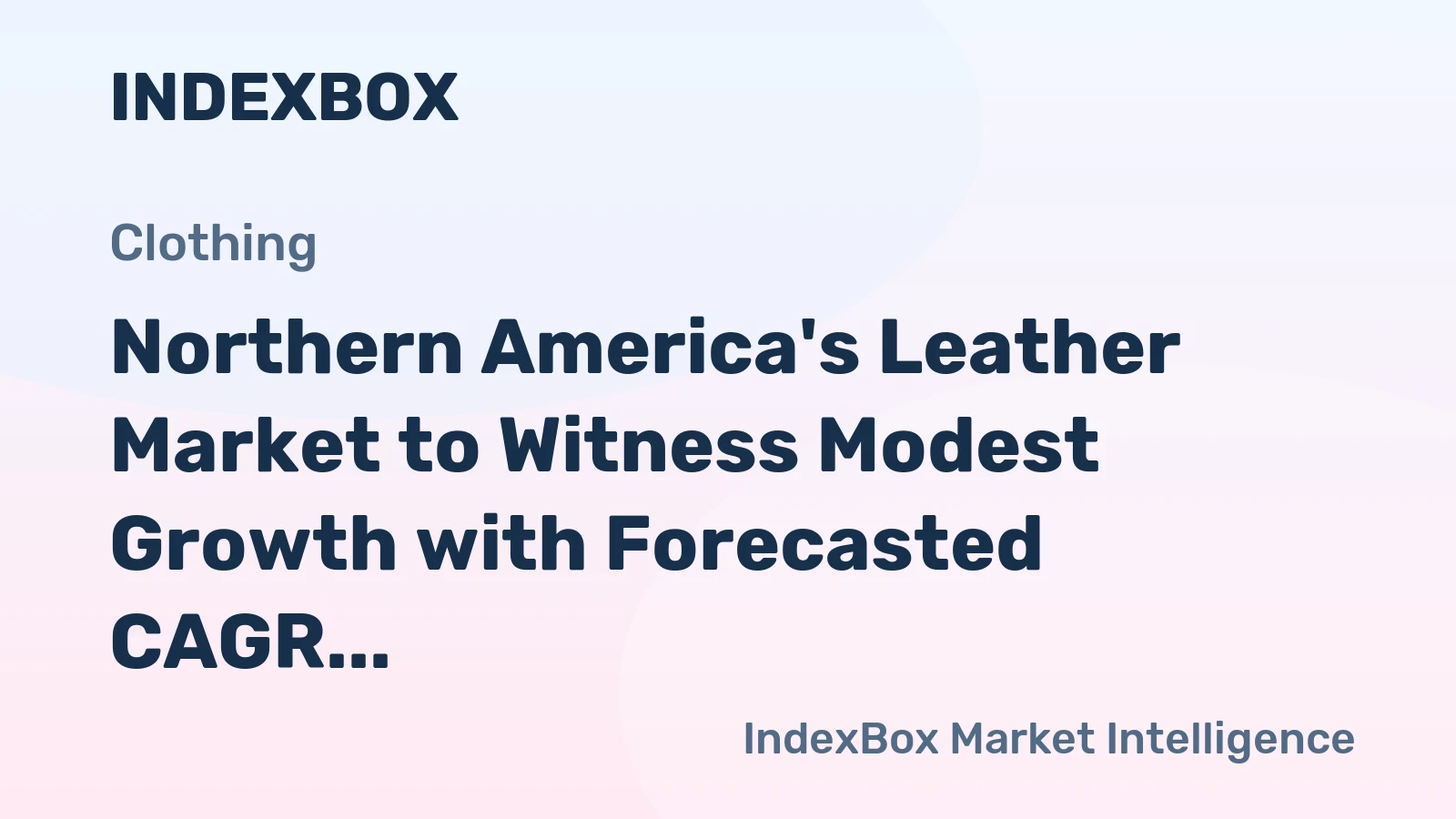 Northern America's Leather Market to Witness Modest Growth with Forecasted CAGR of +0.7% to Reach $2.2B by 2035