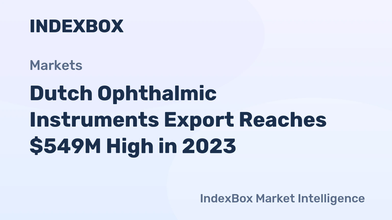 Dutch Ophthalmic Instruments Export Reaches $549M High in 2023