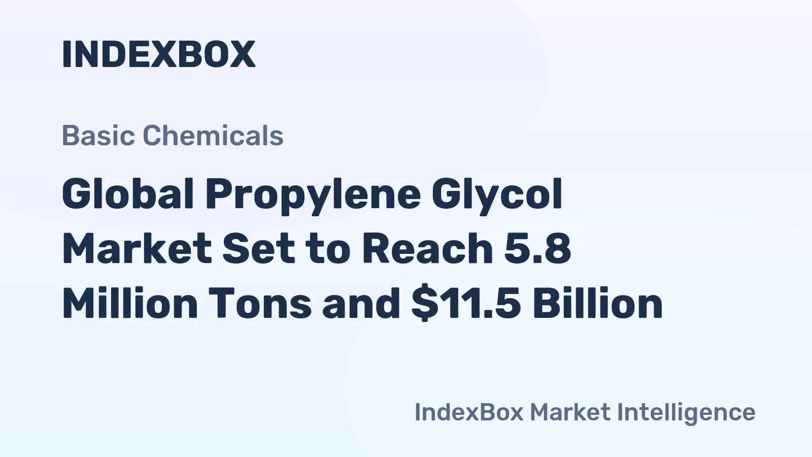 Global Propylene Glycol Market Set to Reach 5.8 Million Tons and $11.5 Billion