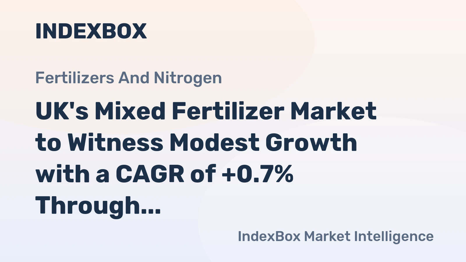 UK's Mixed Fertilizer Market to Witness Modest Growth with a CAGR of +0.7% Through 2035