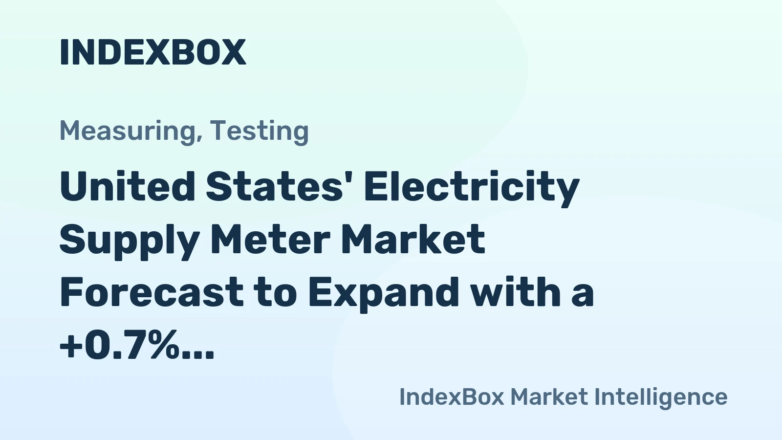 United States' Electricity Supply Meter Market Forecast to Expand with a +0.7% CAGR in Value