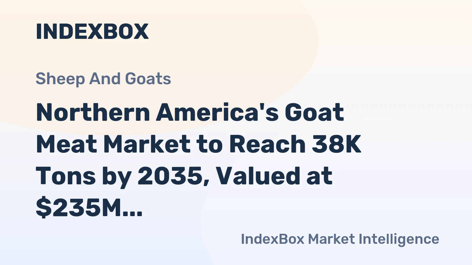 Northern America's Goat Meat Market to Reach 38K Tons by 2035, Valued at $235M