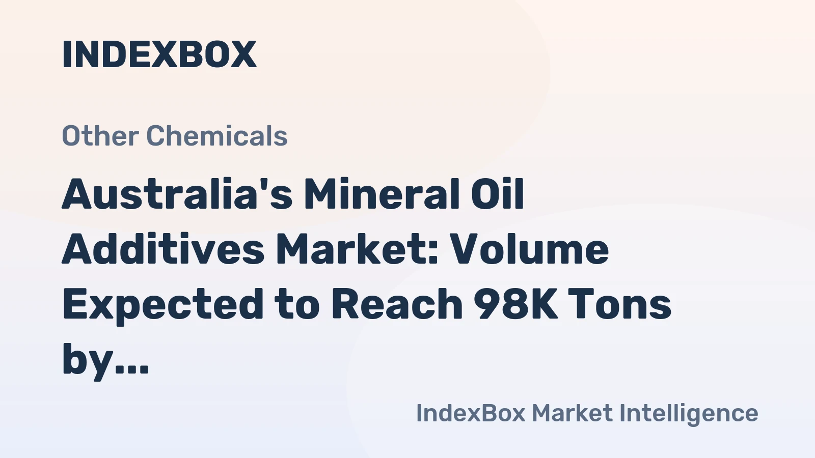 Australia's Mineral Oil Additives Market: Volume Expected to Reach 98K Tons by 2035, Value to Hit $435M