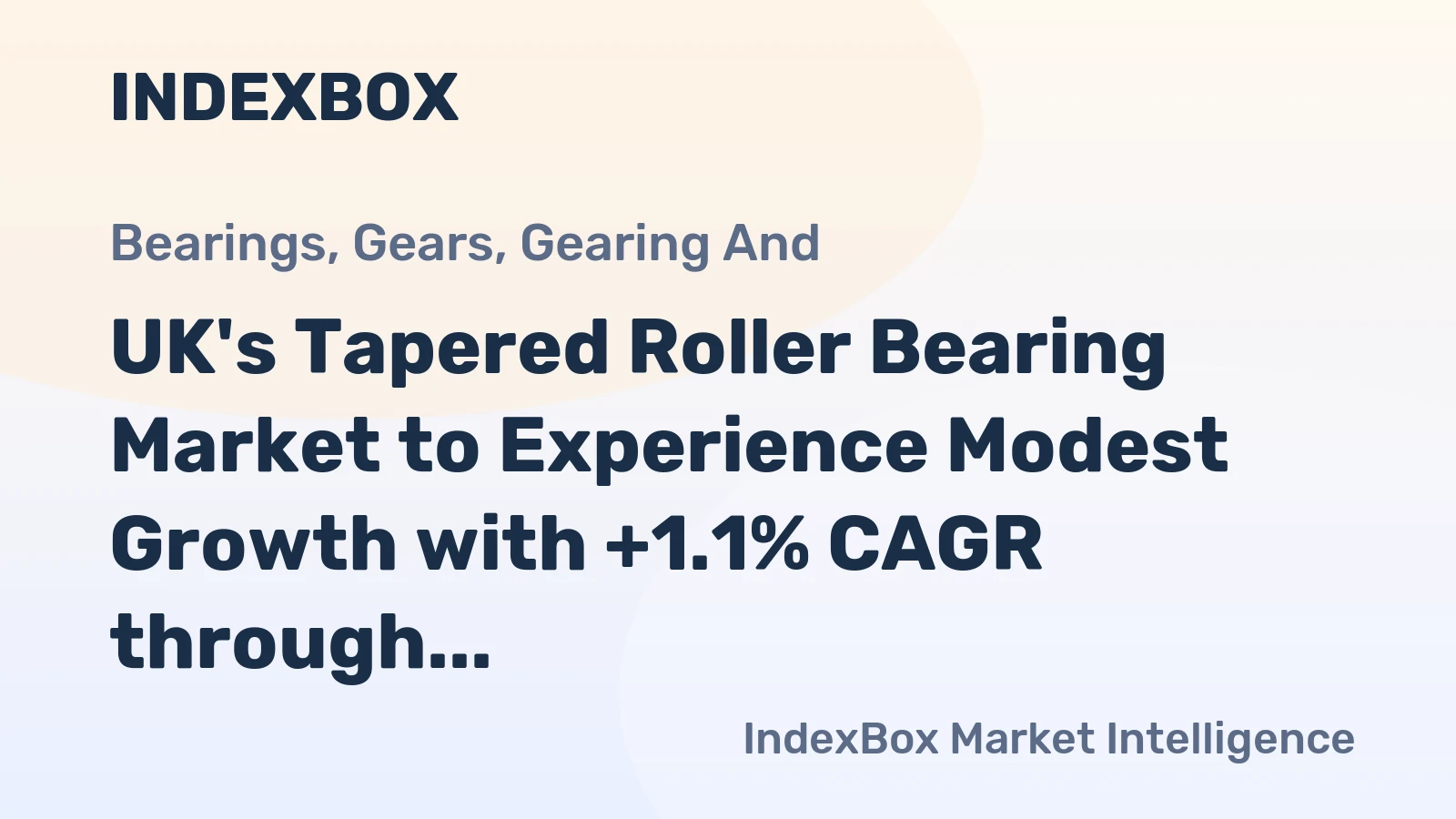 UK's Tapered Roller Bearing Market to Experience Modest Growth with +1.1% CAGR through 2035