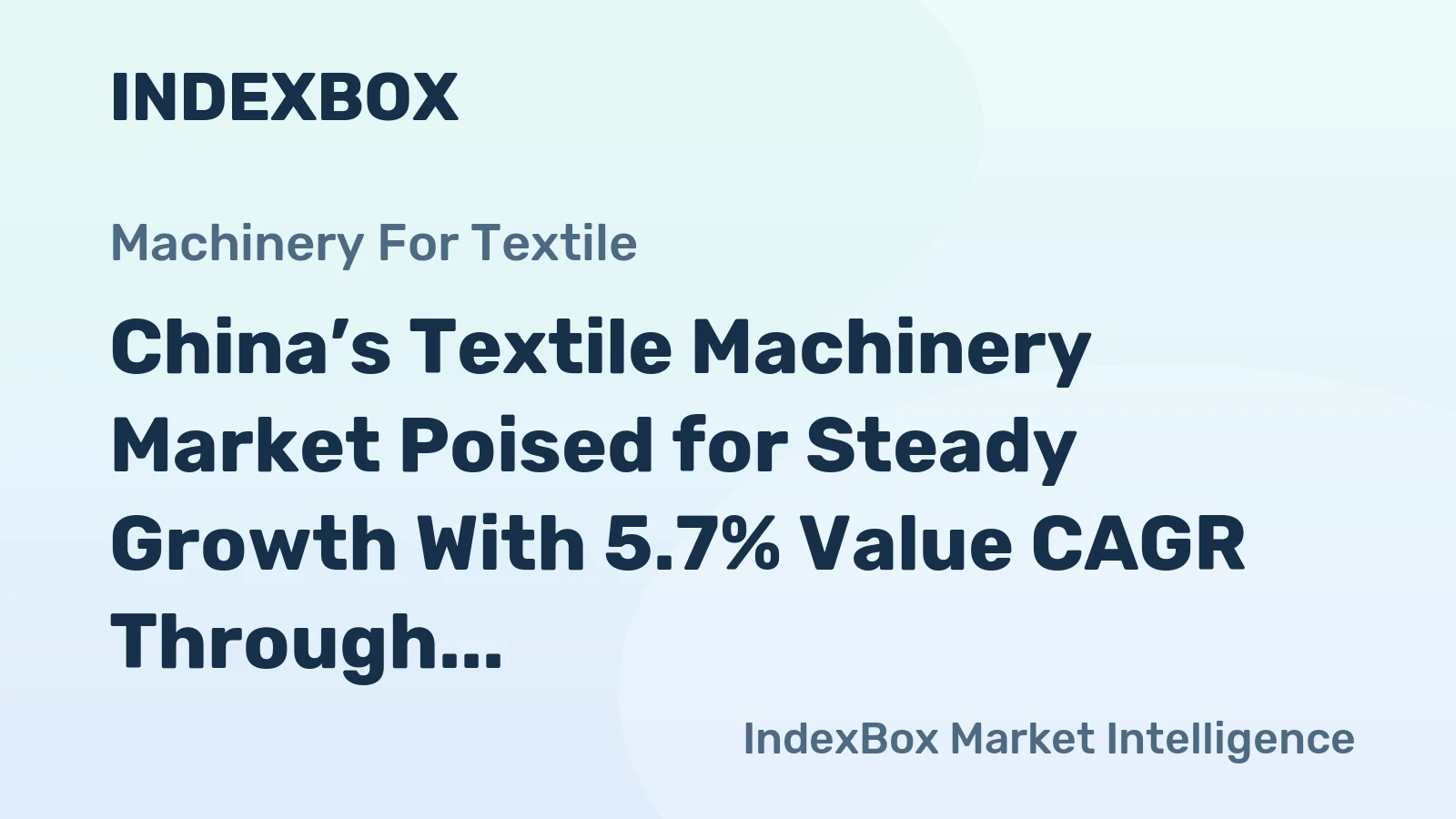 China’s Textile Machinery Market Poised for Steady Growth With 5.7% Value CAGR Through 2035