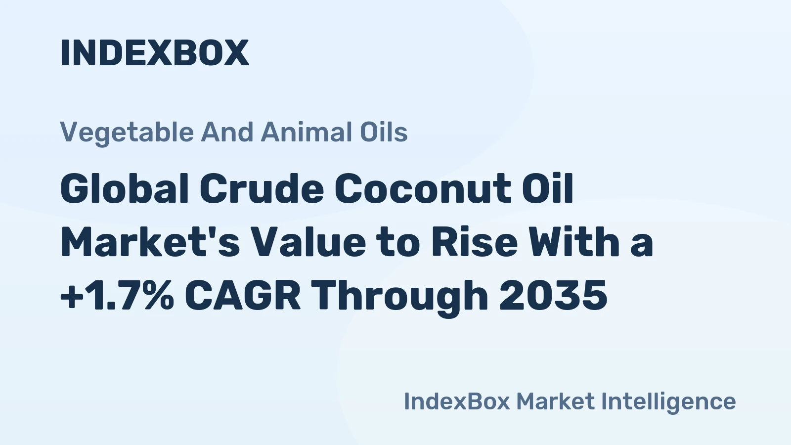 Global Crude Coconut Oil Market's Value to Rise With a +1.7% CAGR Through 2035