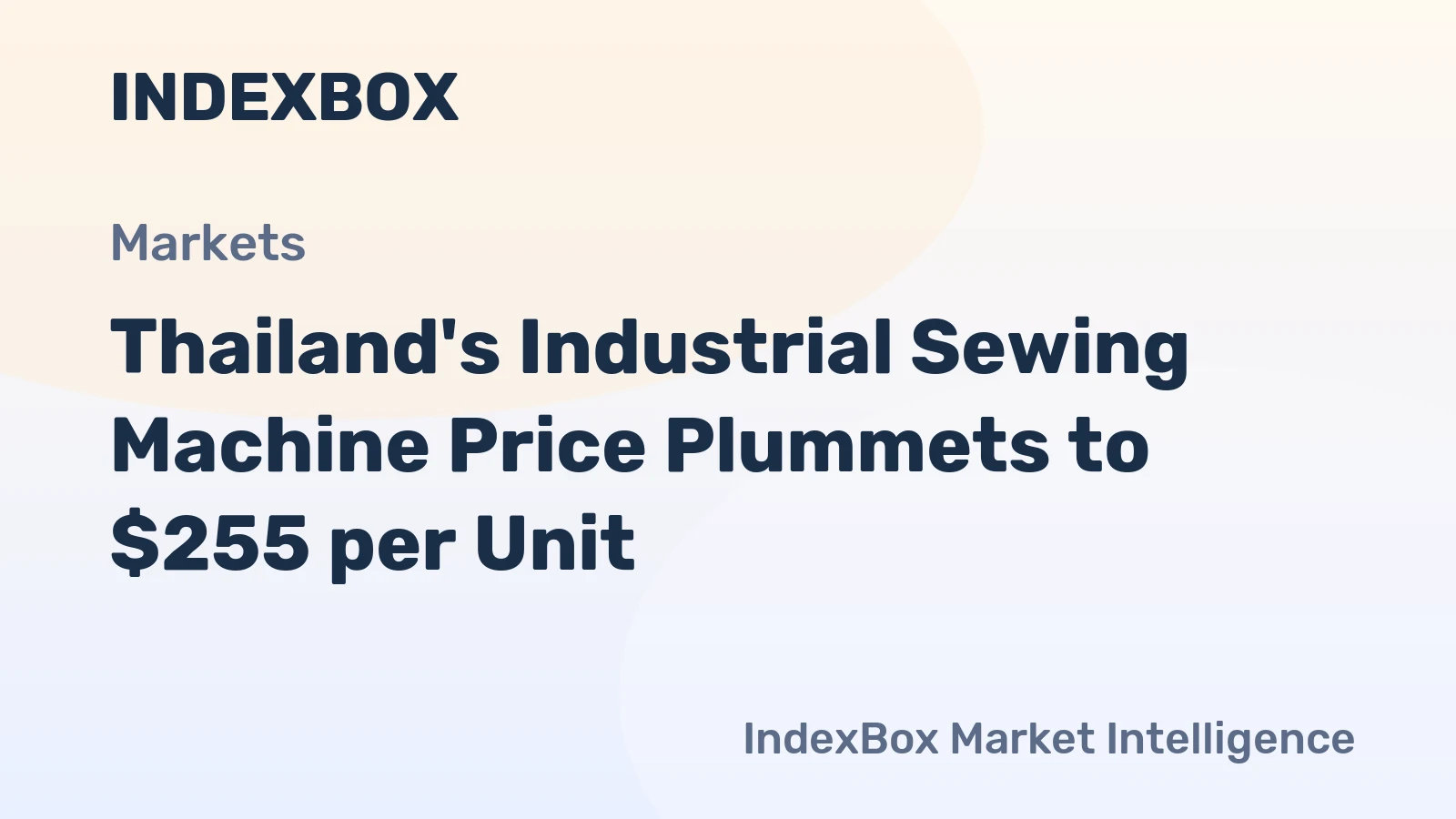 Thailand's Industrial Sewing Machine Price Plummets to $255 per Unit