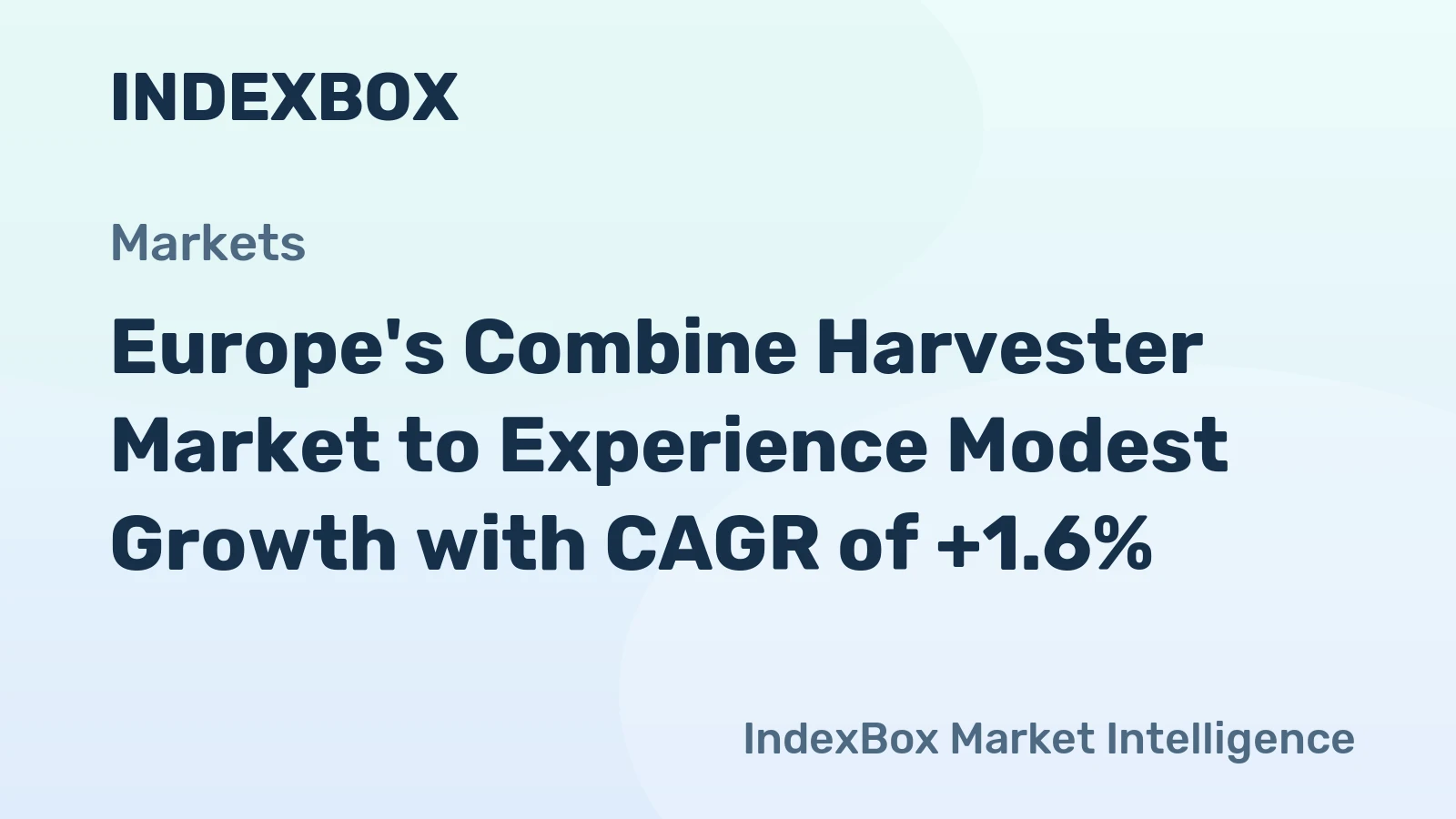 Europe's Combine Harvester Market to Experience Modest Growth with CAGR of +1.6%