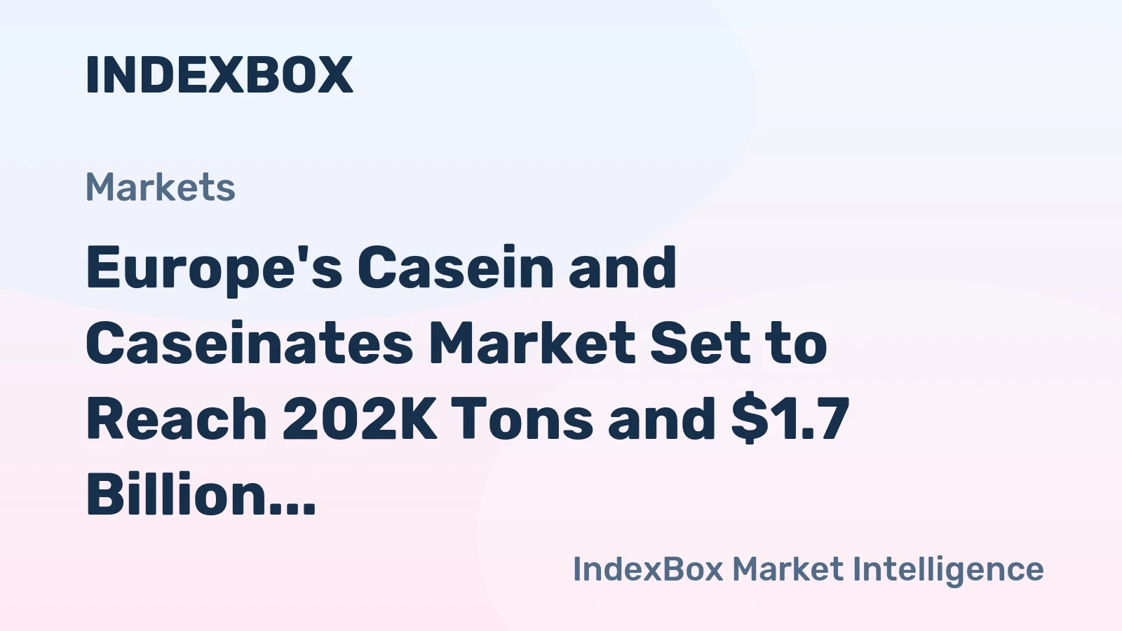 Europe's Casein and Caseinates Market Set to Reach 202K Tons and $1.7 Billion by 2035