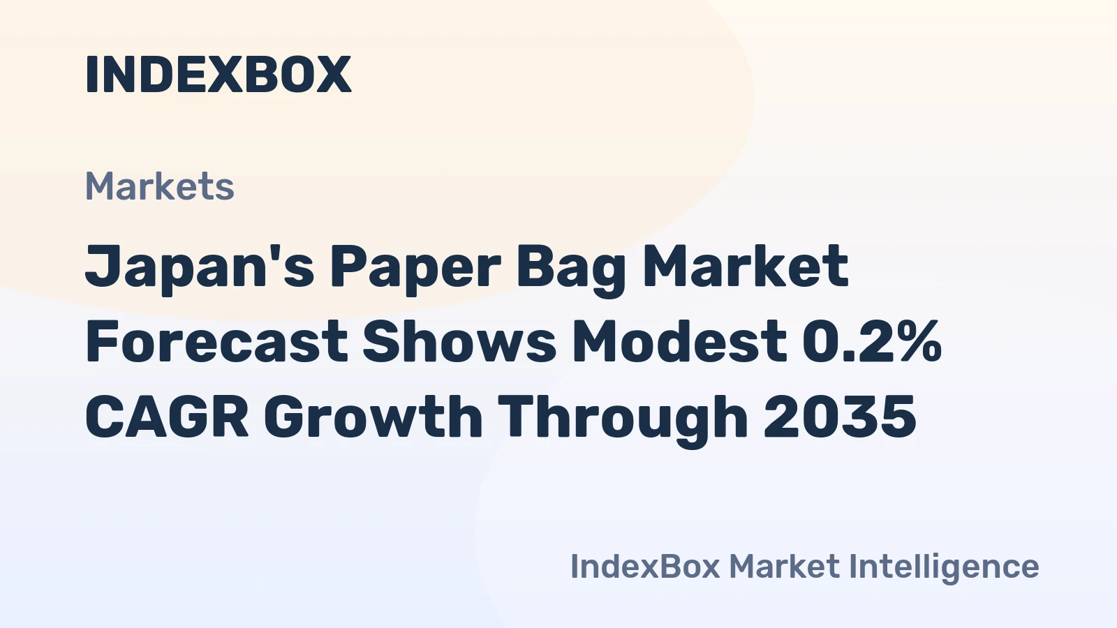 Japan's Paper Bag Market Forecast Shows Modest 0.2% CAGR Growth Through 2035