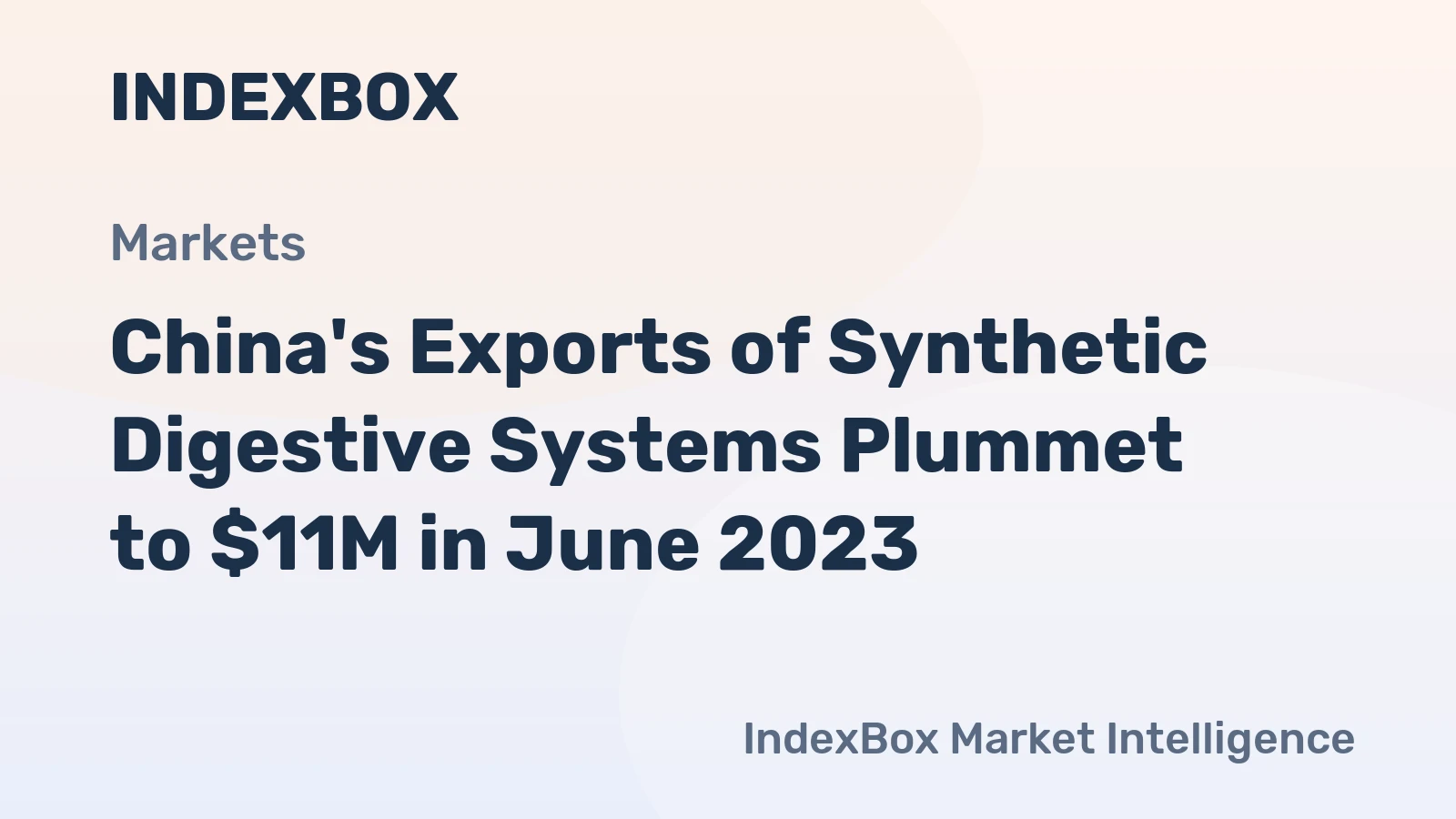 China's Exports of Synthetic Digestive Systems Plummet to $11M in June 2023