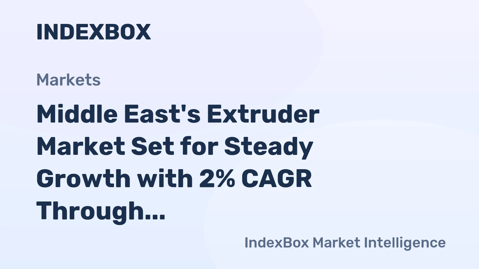 Middle East's Extruder Market Set for Steady Growth with 2% CAGR Through 2035