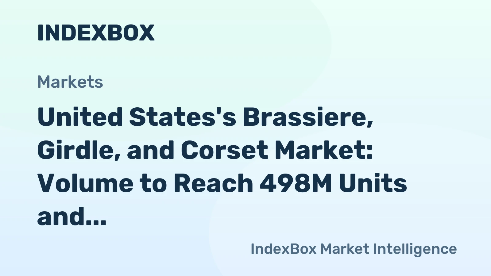 United States's Brassiere, Girdle, and Corset Market: Volume to Reach 498M Units and Value to Hit $2B by 2035