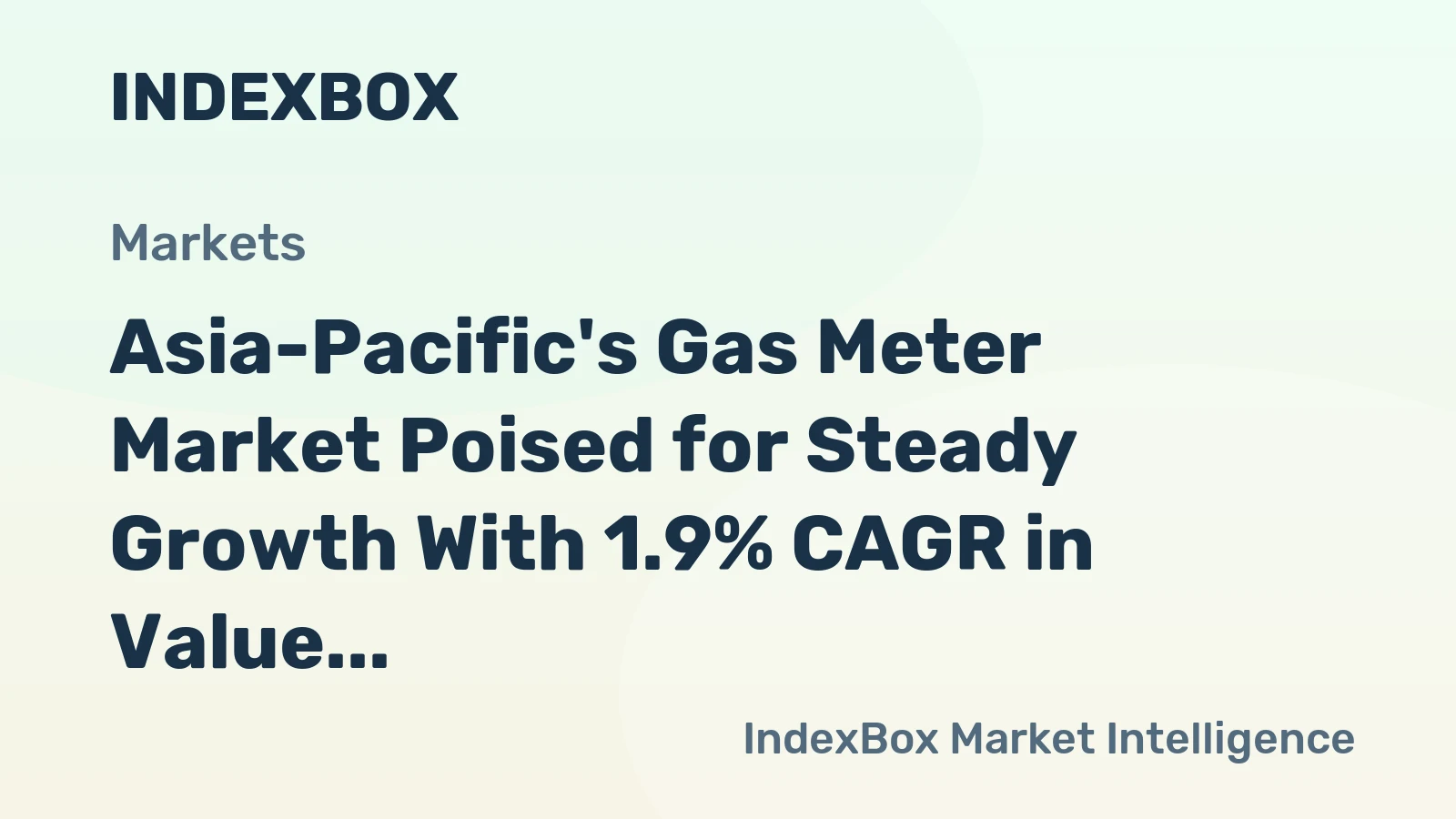 Asia-Pacific's Gas Meter Market Poised for Steady Growth With 1.9% CAGR in Value Through 2035