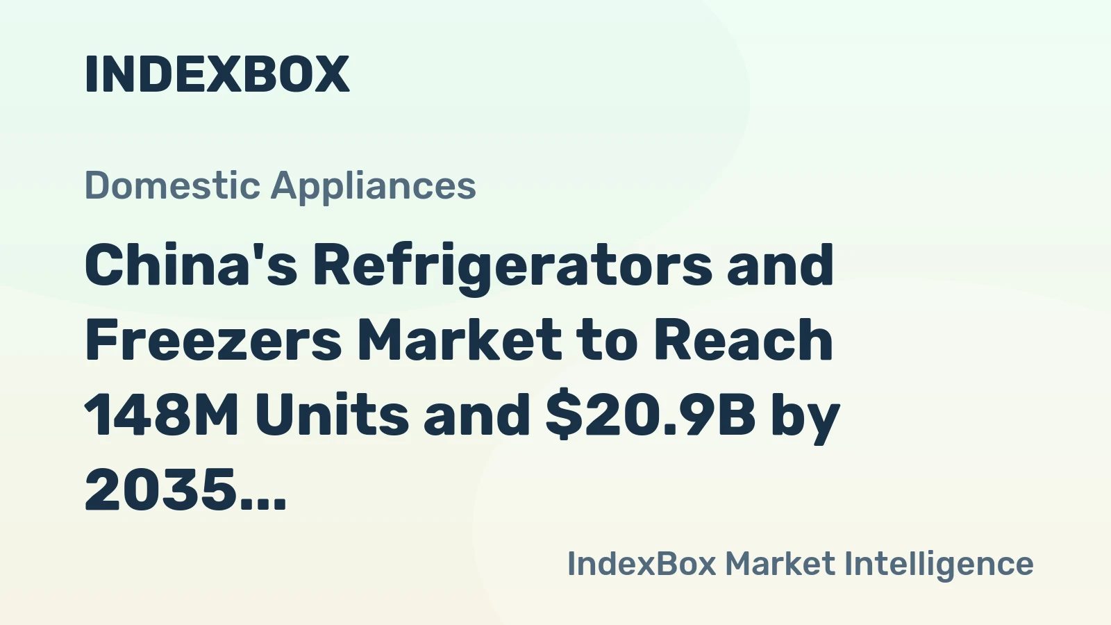 China's Refrigerators and Freezers Market to Reach 148M Units and $20.9B by 2035