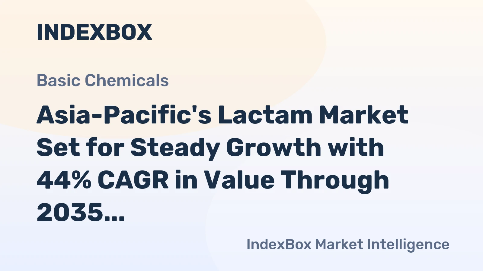 Asia-Pacific's Lactam Market Set for Steady Growth with 44% CAGR in Value Through 2035