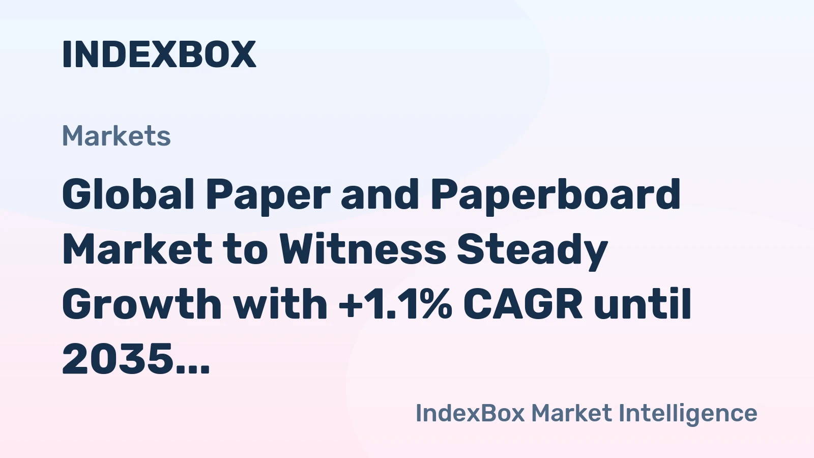 Global Paper and Paperboard Market to Witness Steady Growth with +1.1% CAGR until 2035, Reaching 526M Tons