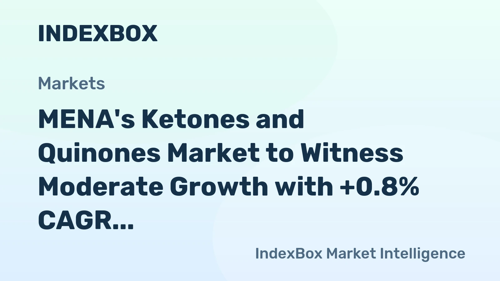 MENA's Ketones and Quinones Market to Witness Moderate Growth with +0.8% CAGR by 2035