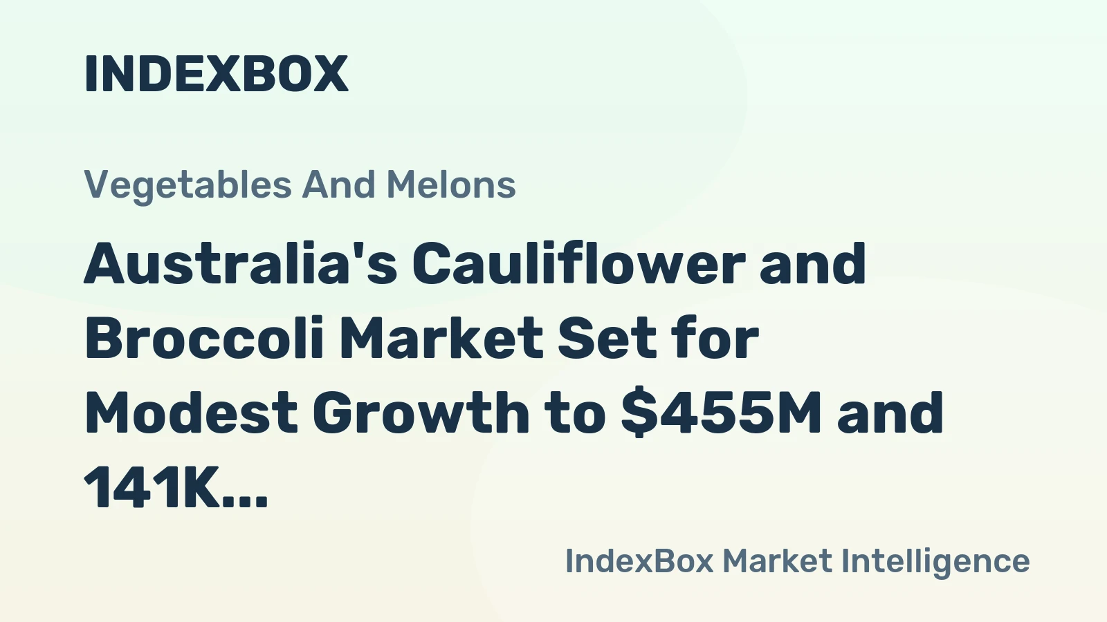 Australia's Cauliflower and Broccoli Market Set for Modest Growth to $455M and 141K Tons by 2035