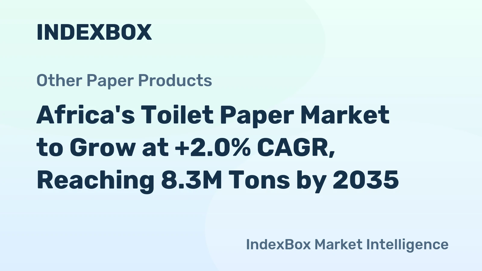 Africa's Toilet Paper Market to Grow at +2.0% CAGR, Reaching 8.3M Tons by 2035
