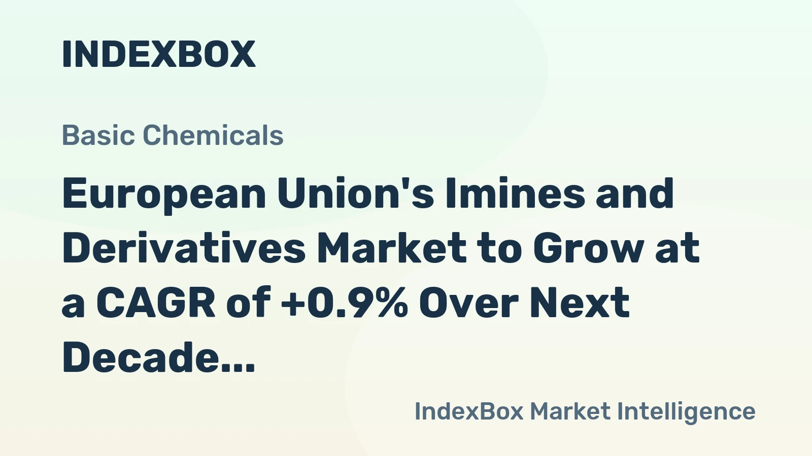 European Union's Imines and Derivatives Market to Grow at a CAGR of +0.9% Over Next Decade