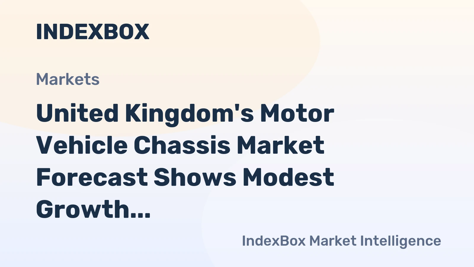 United Kingdom's Motor Vehicle Chassis Market Forecast Shows Modest Growth with +0.3% Volume CAGR Through 2035