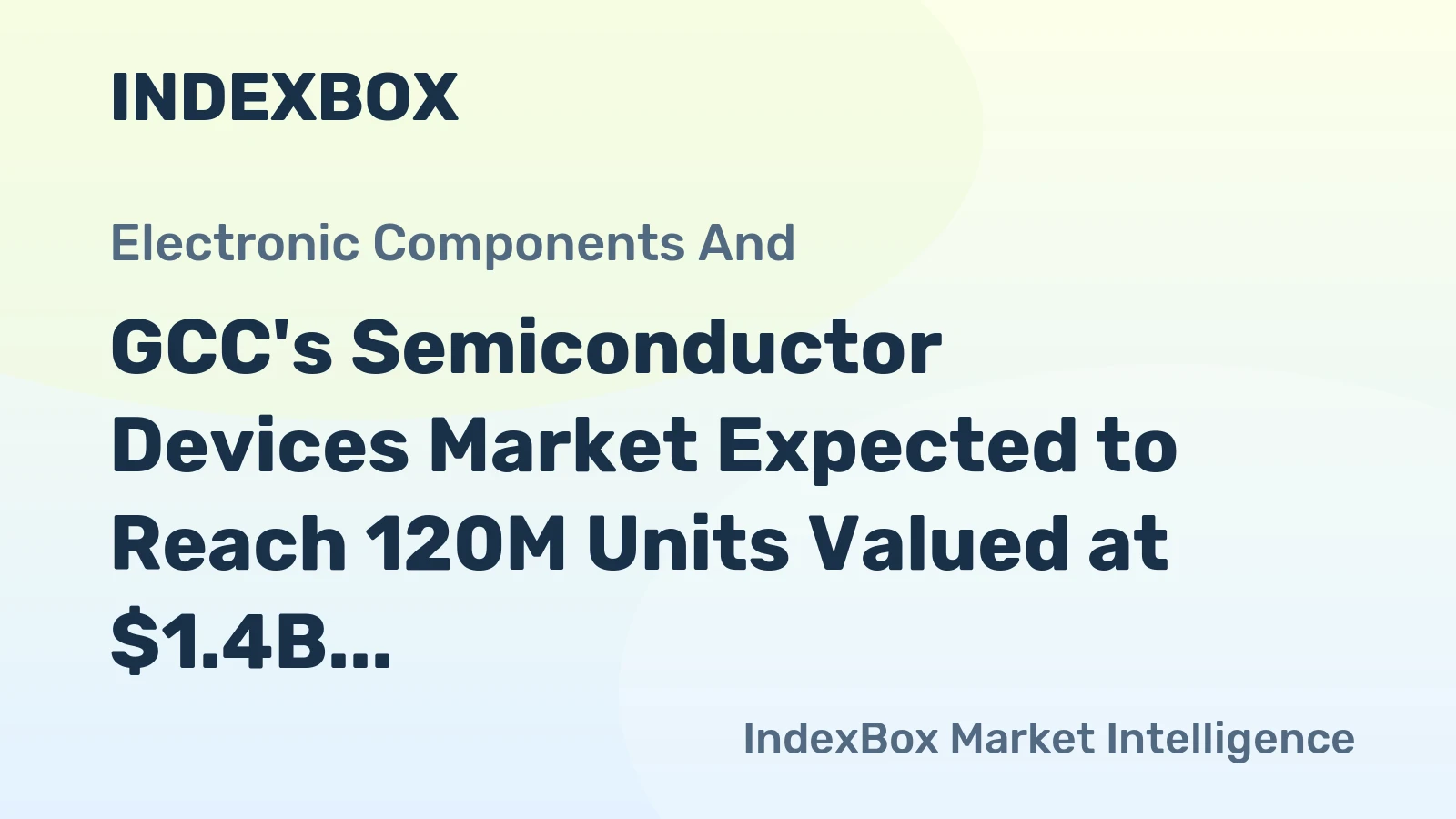 GCC's Semiconductor Devices Market Expected to Reach 120M Units Valued at $1.4B by 2035