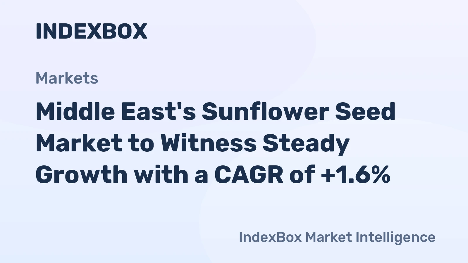 Middle East's Sunflower Seed Market to Witness Steady Growth with a CAGR of +1.6%