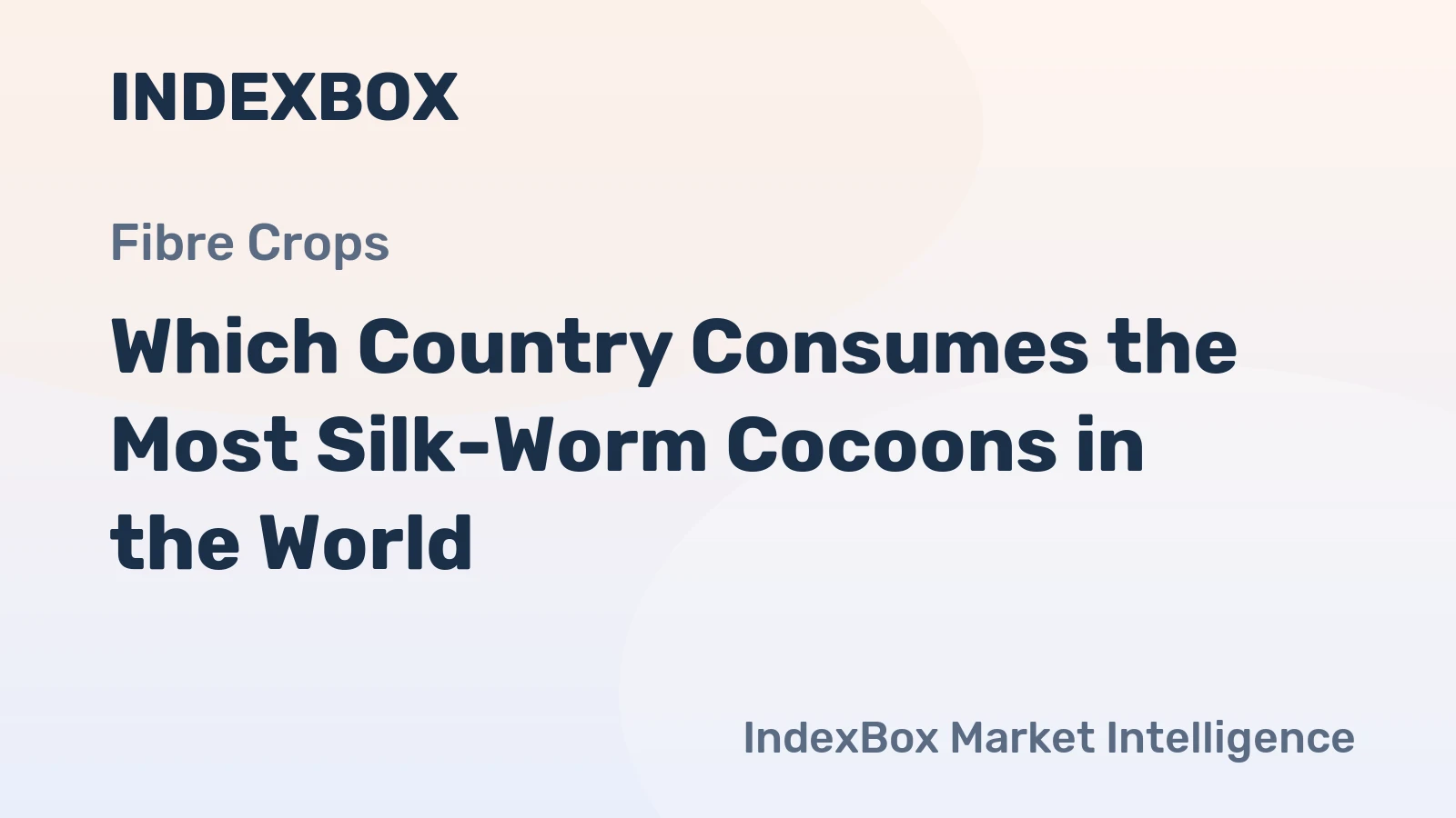 Which Country Consumes the Most Silk-Worm Cocoons in the World?