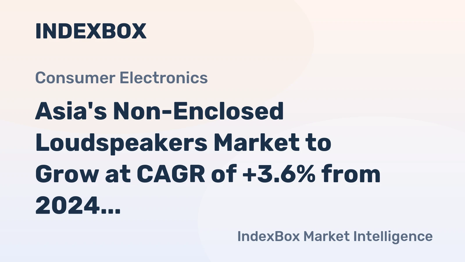 Asia's Non-Enclosed Loudspeakers Market to Grow at CAGR of +3.6% from 2024 to 2035