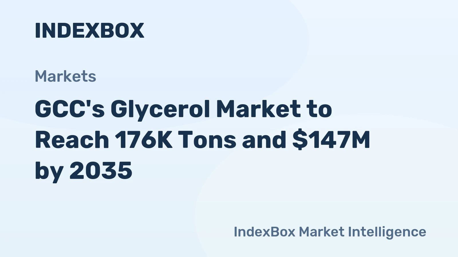 GCC's Glycerol Market to Reach 176K Tons and $147M by 2035