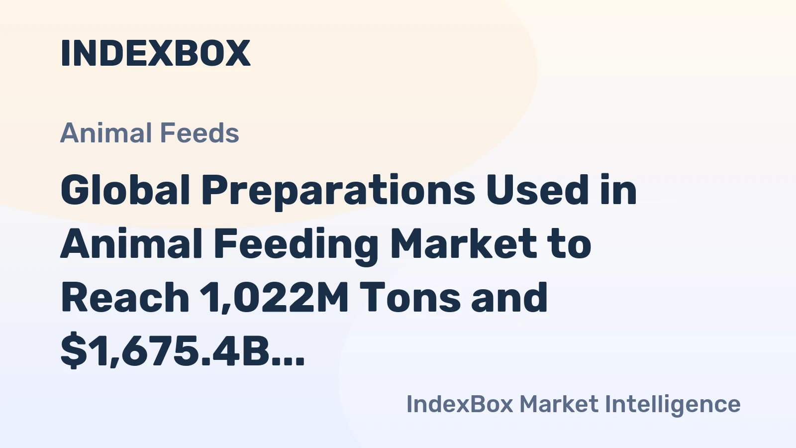 Global Preparations Used in Animal Feeding Market to Reach 1,022M Tons and $1,675.4B by 2035