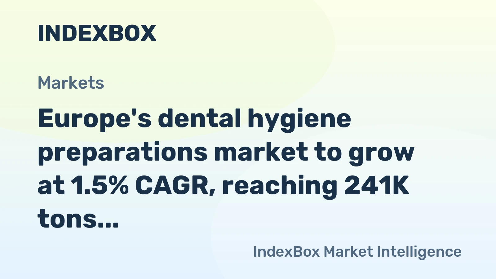 Europe's dental hygiene preparations market to grow at 1.5% CAGR, reaching 241K tons by 2035, driven by sustained demand.
