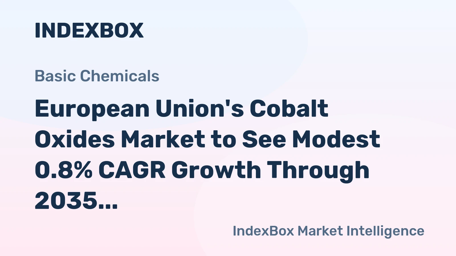 European Union's Cobalt Oxides Market to See Modest 0.8% CAGR Growth Through 2035