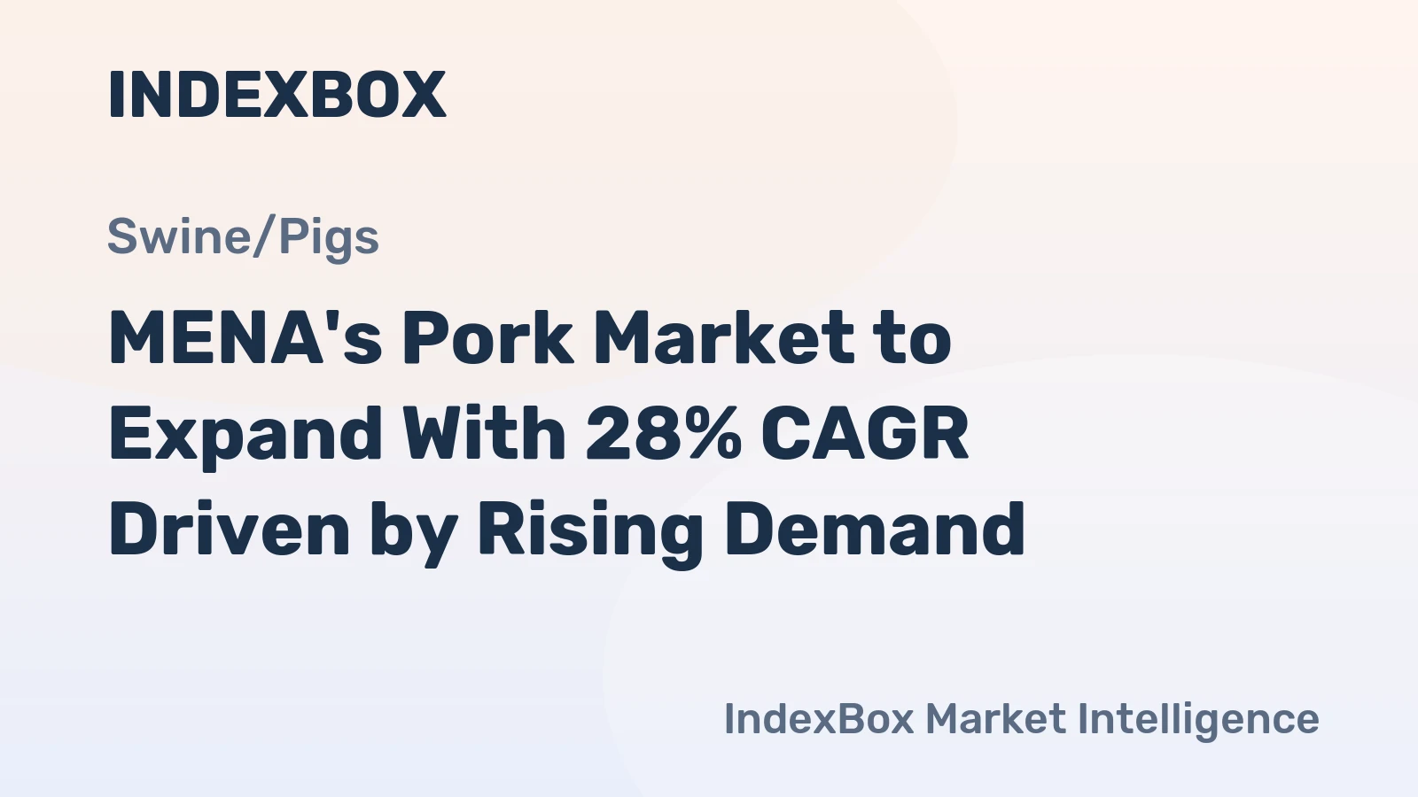 MENA's Pork Market to Expand With 28% CAGR Driven by Rising Demand