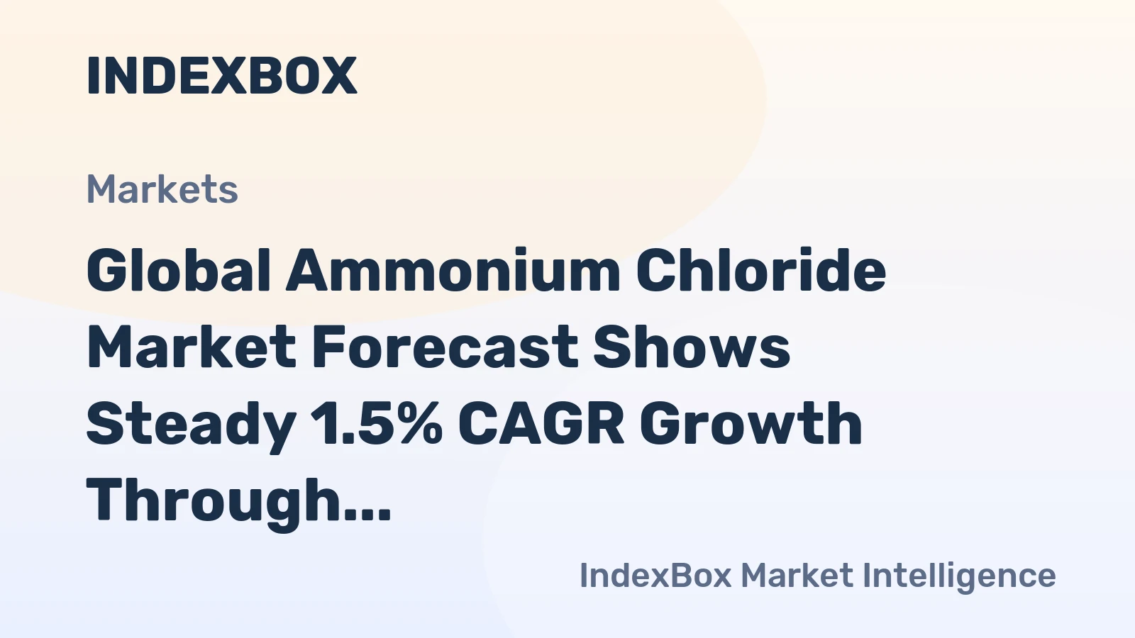 Global Ammonium Chloride Market Forecast Shows Steady 1.5% CAGR Growth Through 2035