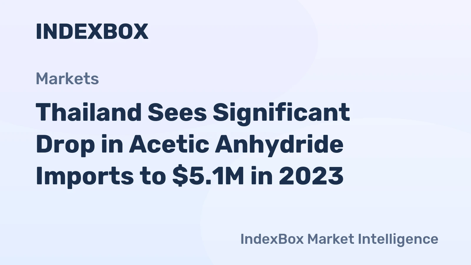 Thailand Sees Significant Drop in Acetic Anhydride Imports to $5.1M in 2023